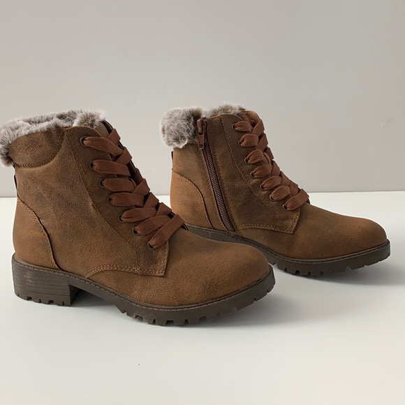 Madden Girl | Shoes | Madden Girl Jcorrey Sz 2 Brown Boots Faux Fur ...